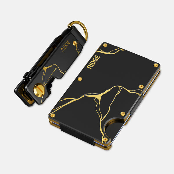 The Ridge: Wallet + Keycase Kit - Kintsugi - Black - Ridge CA
